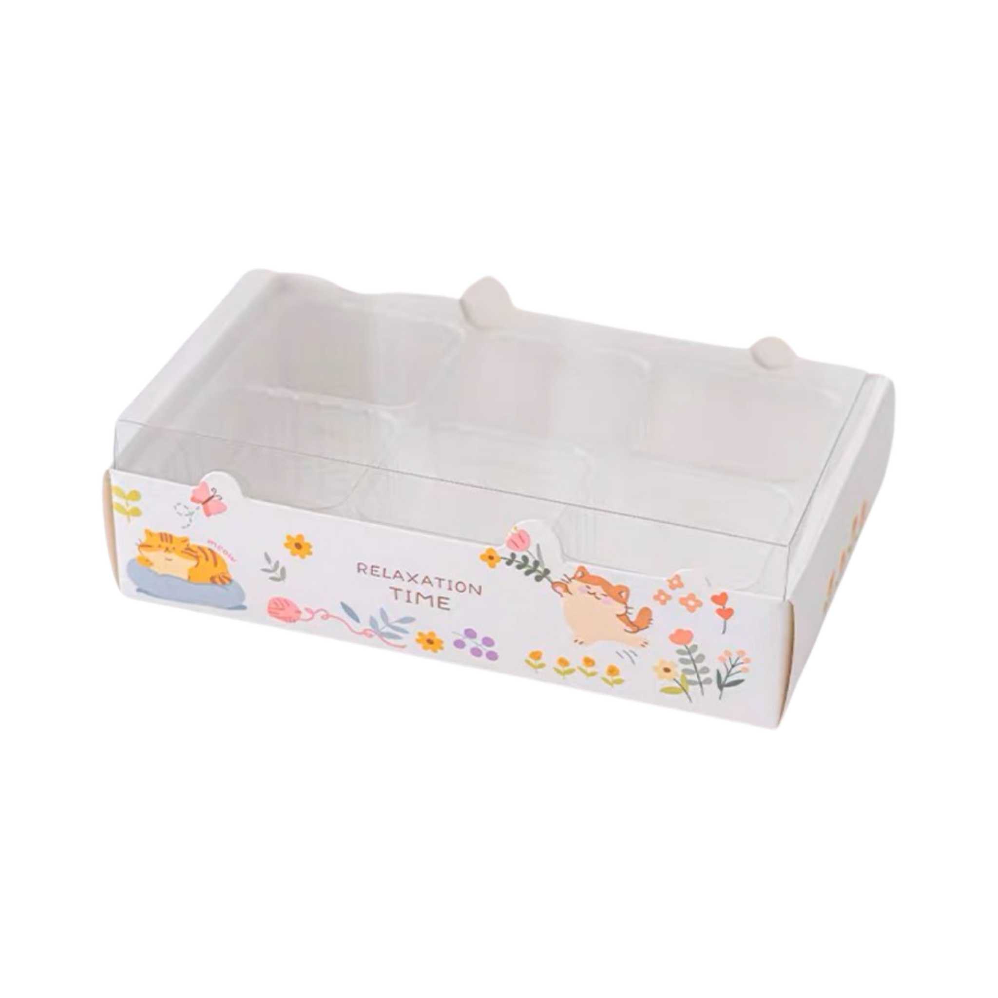 Transparent PET packaging box [white] – HOMEMADEDESSERT